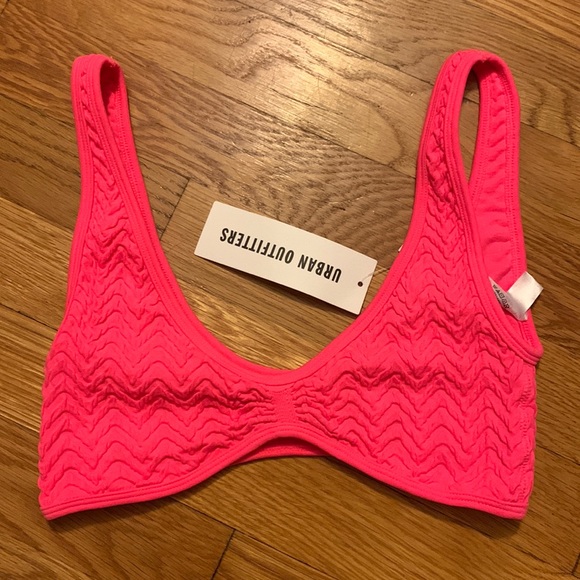 Urban Outfitters | Tops | Nwt Urban Outfitters Neon Pink Ruched Bra Top ...
